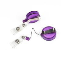 China Retractable Badge Reel with 80cm Nylon Cord for Employee ID Cards and Key Holder for sale
