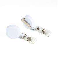 China Retractable Badge Reel with 80cm Nylon Cord for Employee ID Cards and Key Holder for sale
