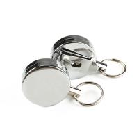 China Heavy Duty Metal Tape Measure Components , Keychain Ring Clip For Work ID Badge for sale