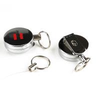 China Heavy Duty Metal Tape Measure Components , Keychain Ring Clip For Work ID Badge for sale
