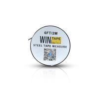 China Wintape 2m Heavy Duty Steel Tape Measure 6ft mm Inch Dual Scale Metal Casing for sale