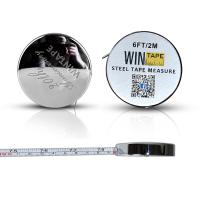 China Wintape 2m Heavy Duty Steel Tape Measure 6ft mm Inch Dual Scale Metal Casing for sale