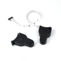 China Black Retractable Body Tape Measure 60 Inches 150cm Dual Sided Scale for Fitness for sale