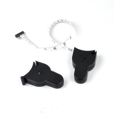 China Black Retractable Body Tape Measure 60 Inches 150cm Dual Sided Scale for Fitness for sale