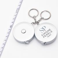 China Wintape Silver Plastic 1.8m Round Tape Measure with Lanyard Keychain for Sewing for sale