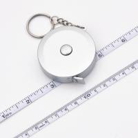 China Wintape Silver Plastic 1.8m Round Tape Measure with Lanyard Keychain for Sewing for sale