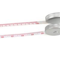 China Wintape Silver Plastic 1.8m Round Tape Measure with Lanyard Keychain for Sewing for sale