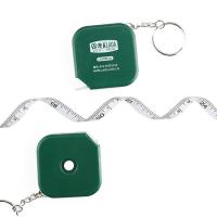 China Fiberglass Keyring Tape Measure , Customized Measuring Tape With Button Control for sale