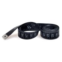 China Black Bold Number Body Measuring Tape 150cm 60inch Soft Fabric Cloth Sewing Tape Measure OEM for sale