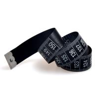 China Black Bold Number Body Measuring Tape 150cm 60inch Soft Fabric Cloth Sewing Tape Measure OEM for sale