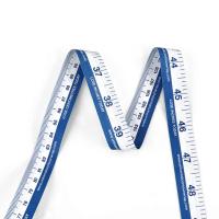 China Custom Navy Blue Tape Measure 150cm 60 Inch Dual System Inches Centimeters PVC Fiberglass for sale