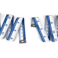 China Custom Navy Blue Tape Measure 150cm 60 Inch Dual System Inches Centimeters PVC Fiberglass for sale