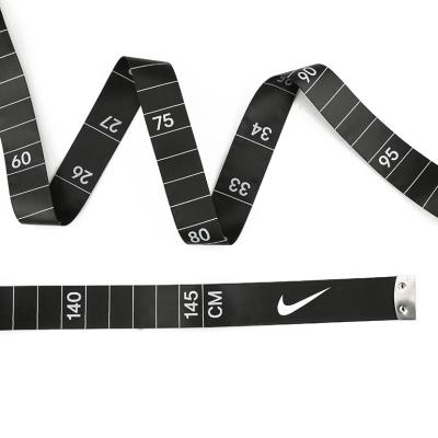 China Wintape Black Flexible Tape Measure 150cm Fiberglass with White Markings Custom Logo Promotional Gift for sale