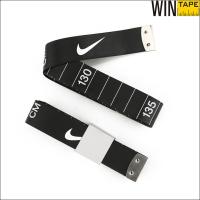 China Wintape Black Flexible Tape Measure 150cm Fiberglass with White Markings Custom Logo Promotional Gift for sale