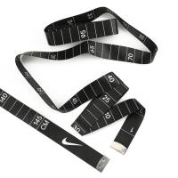 China Wintape Black Flexible Tape Measure 150cm Fiberglass with White Markings Custom Logo Promotional Gift for sale