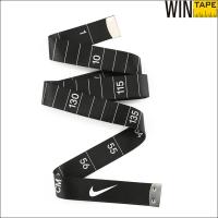 China Wintape Black Flexible Tape Measure 150cm Fiberglass with White Markings Custom Logo Promotional Gift for sale