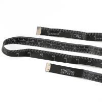 China Custom Black Measuring Tape 60 Inch 150cm Fiberglass for Bridal Dress Promotional Giveaway for sale