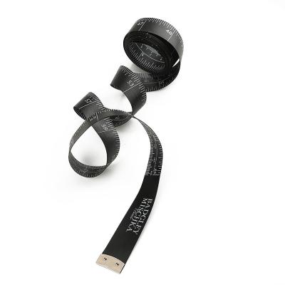 China Custom Black Measuring Tape 60 Inch 150cm Fiberglass for Bridal Dress Promotional Giveaway for sale