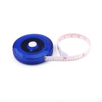 China Blue Semi Transparent Custom Logo Tape Measure Circular shape OEM ODM for sale