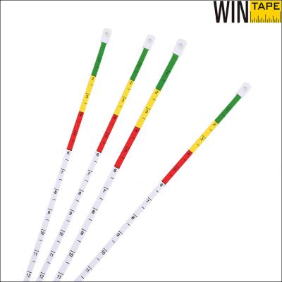 China PP Plastic Mid Arm Circumference Tape Narrow Width 2.5mm Double Sided with Punching Holes 762mm for sale