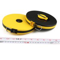 China 30m 100ft Fiberglass Survey Tape Measure Dual Sided 13mm Wide for Land Surveying for sale