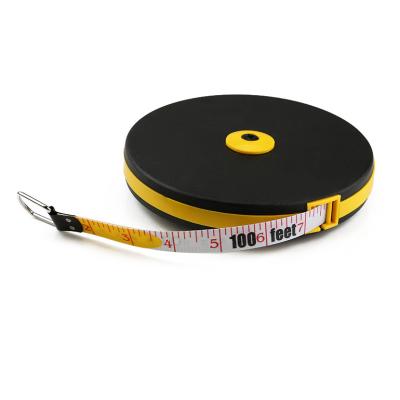 China 30m 100ft Fiberglass Survey Tape Measure Dual Sided 13mm Wide for Land Surveying for sale