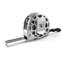 China Retractable Stainless Steel Tape Measure 16ft 5m Self Lock Hollow Metal Case Dual Scale for sale