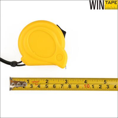 China Yellow Steel Tape Measure 3m 10ft Metric Imperial Retractable Measuring Tape for Handicraftsman for sale