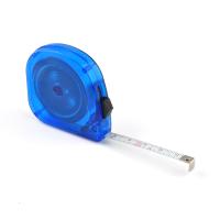 China 10FT 3M Lightweight Steel Tape Measure With Blue Transparent Plastic Shell for sale