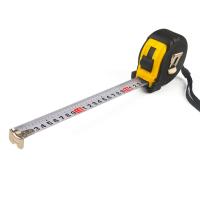 China Wintape Black 8m x 25mm Metric Only Tape Measure with Spring Lock and Gripper for sale