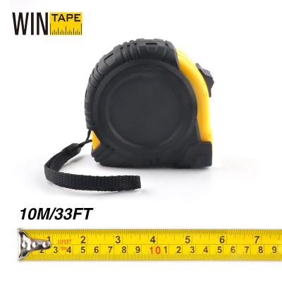 China 33ft 10m x 1 Inch Metric and Imperial Tape Measure Metal with Tempered Steel End Hook for sale