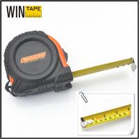 China Orange 25 Foot Measuring Tape 7.5 Meter With Shock Absorbent Solid Rubber Case for sale