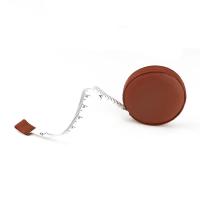 China 1.5m 60 Inches Leather Cowhide Covered Retractable Sewing Tape Measure OEM Custom for sale