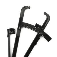 China Wintape Black Metric Body Fat Caliper 0.5mm Accuracy Skinfold Tester for Health Monitoring for sale