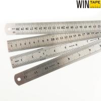 China Heavy Duty 12 Inch Stainless Steel Ruler Non Bendable Silver Color for sale