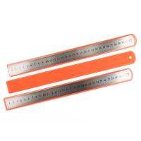 China Heavy Duty 12 Inch Stainless Steel Ruler Non Bendable Silver Color for sale