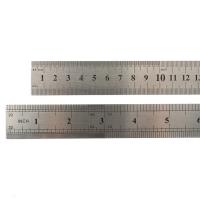 China Heavy Duty 12 Inch Stainless Steel Ruler Non Bendable Silver Color for sale