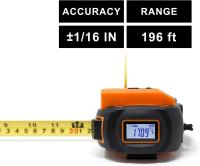 China WINTAPE 2 in 1 Laser Tape Measure 196ft Infrared Rangefinder with LCD Display for sale