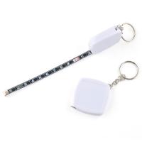 China 2m Mini Keyring Black Steel Measuring Tape Promotional Gift Handy Essential Tool 6mm for sale