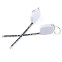 China 2m Mini Keyring Black Steel Measuring Tape Promotional Gift Handy Essential Tool 6mm for sale