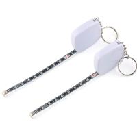 China 2m Mini Keyring Black Steel Measuring Tape Promotional Gift Handy Essential Tool 6mm for sale