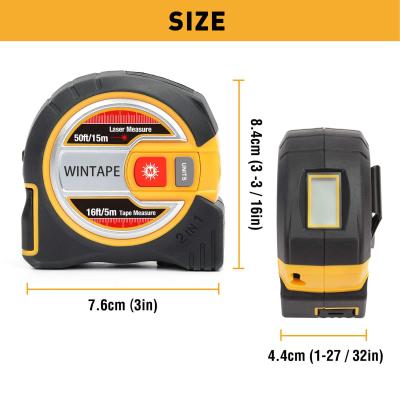 China WINTAPE Portable 40m Laser Tape Measure Infrared Digital Rangefinder Outdoor Measuring Tool for sale