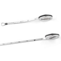 China Scale Tree Forestry Pipe Circumference Diameter Measuring Tape With Stainless Steel Case Metal Blade for sale