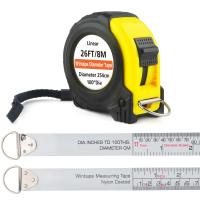 China Wintape Extra Long 8m 26ft Diameter Measuring Tape Nylon Coated Steel Pi Ruler Inch Markings for sale