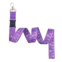 China Customized Purple Nylon Fabric Lanyard with Measuring Tape Scale 160cm x 2.5cm Promotional Tool for sale