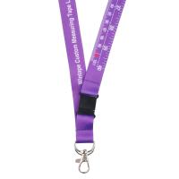 China Customized Purple Nylon Fabric Lanyard with Measuring Tape Scale 160cm x 2.5cm Promotional Tool for sale