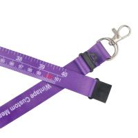 China Customized Purple Nylon Fabric Lanyard with Measuring Tape Scale 160cm x 2.5cm Promotional Tool for sale