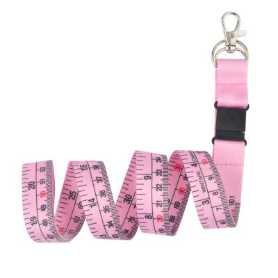 China Wintape Pink Soft Cloth Tape Measure Lanyard 160cm x 2.5cm Lightweight Precise Measurement Tool for sale