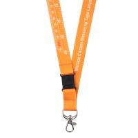 China Wintape Orange Lanyard Tape Measure 160cm x 2.5cm Soft Fabric Body Measuring Tape for sale