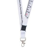 China White Textile Ribbon Sling Measuring Ruler Lanyard 160cm x 2.5cm Clear Markings for sale